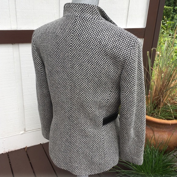 Talbots | Jackets & Coats | Talbots Leather Trimmed Tweed Jacket | Poshmark